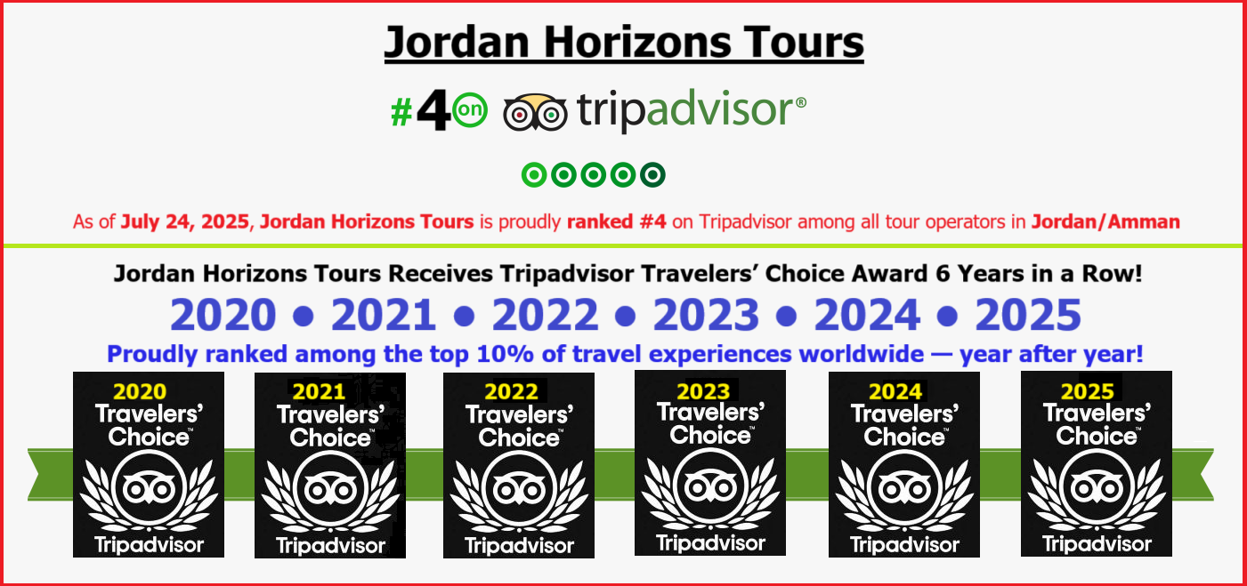 Jordan Horizons Tours Among Top 10% of Global Attractions – 6 Years of ...